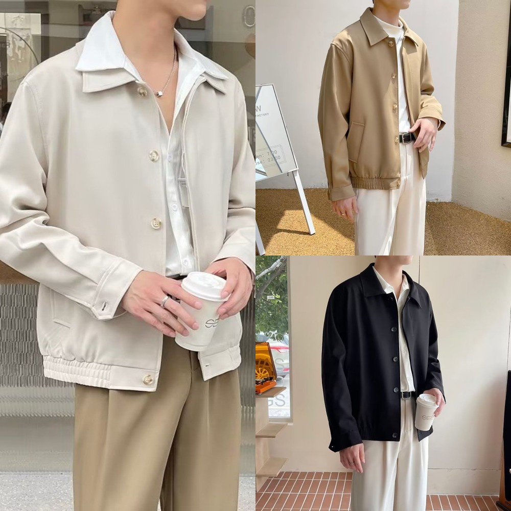 Spring Autumn New Style Niche Design Short Overalls Jacket Solid Color ...