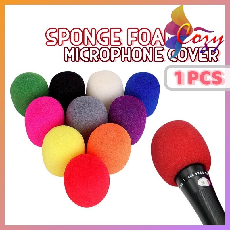 (1 PCS)Sponge Foam Microphone Cover Anti Noise Protective Colorful Mic ...