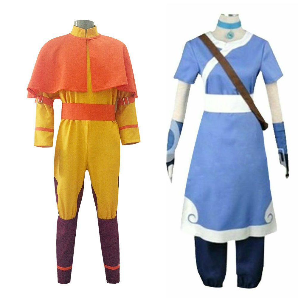 Avatar The Last Airbender Aang Full Set Costume Mens Suit Cosplay ...