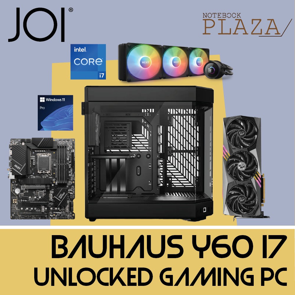 JOI BAUHAUS Y60 I7 GAMING PC ( i7-13700K, 32GB, 1TB, RTX4070TI 12GB, W11P ) | Shopee Malaysia