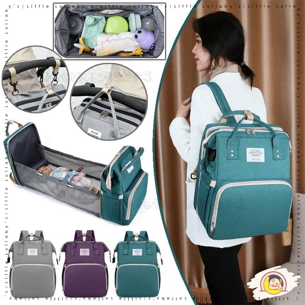 Mummy Maternity Bed Bag Nappy Diaper Large Capacity Travel Carrier ...