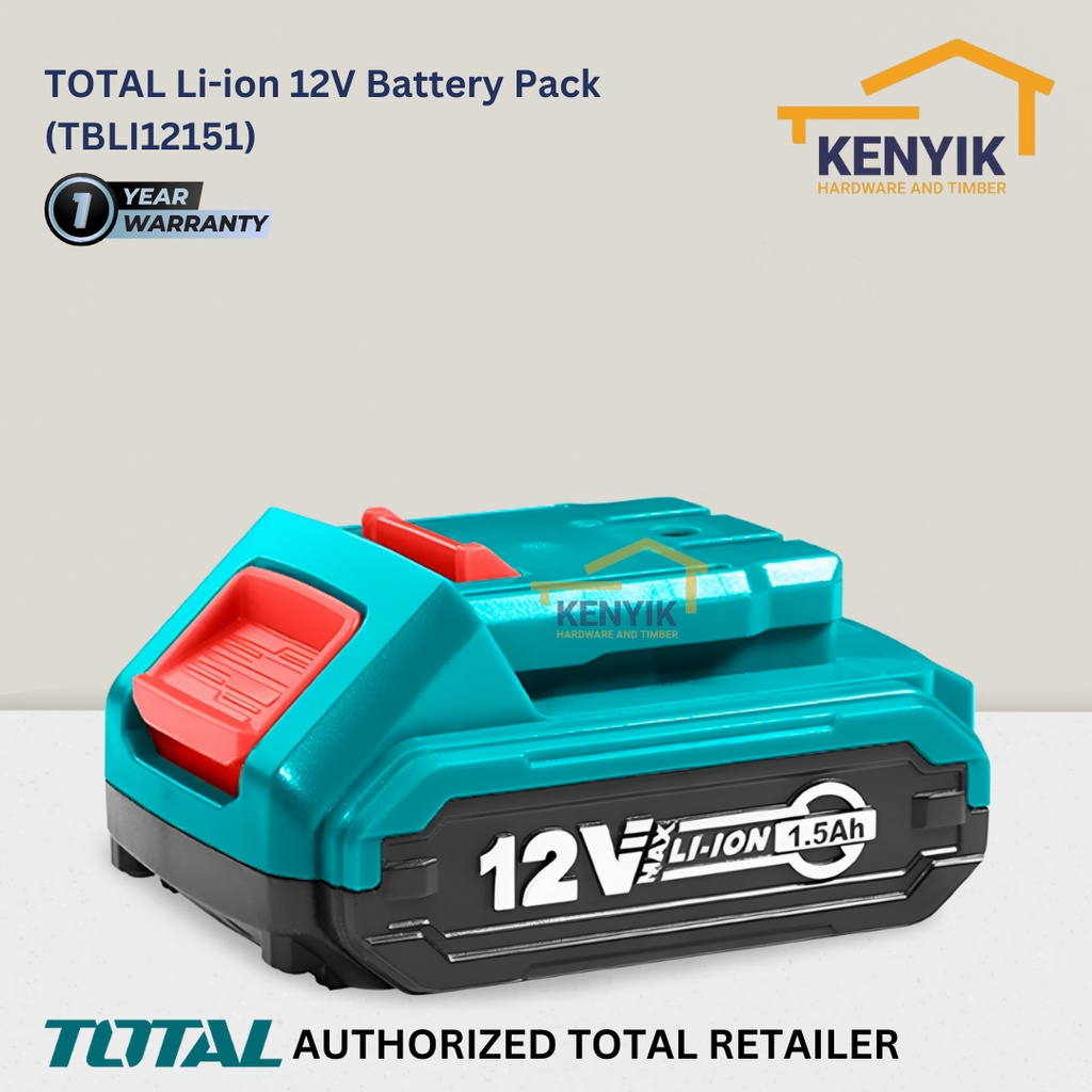 TOTAL Li-ion 12V Battery Pack (TBLI12151) | Shopee Malaysia