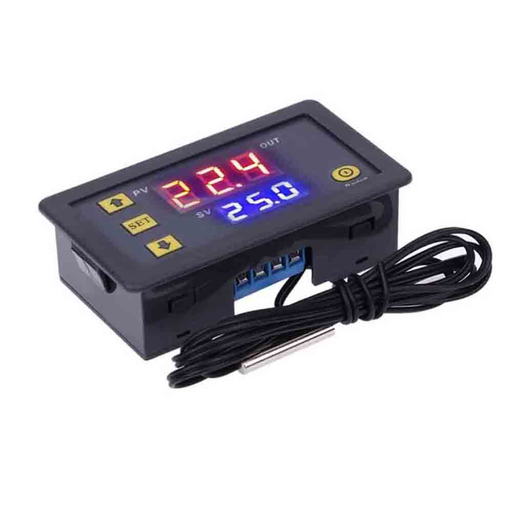W3230 DC 12V/24V 20A AC 110V-220V 10A Digital LCD Thermostat Temperature Controller with Probe ...