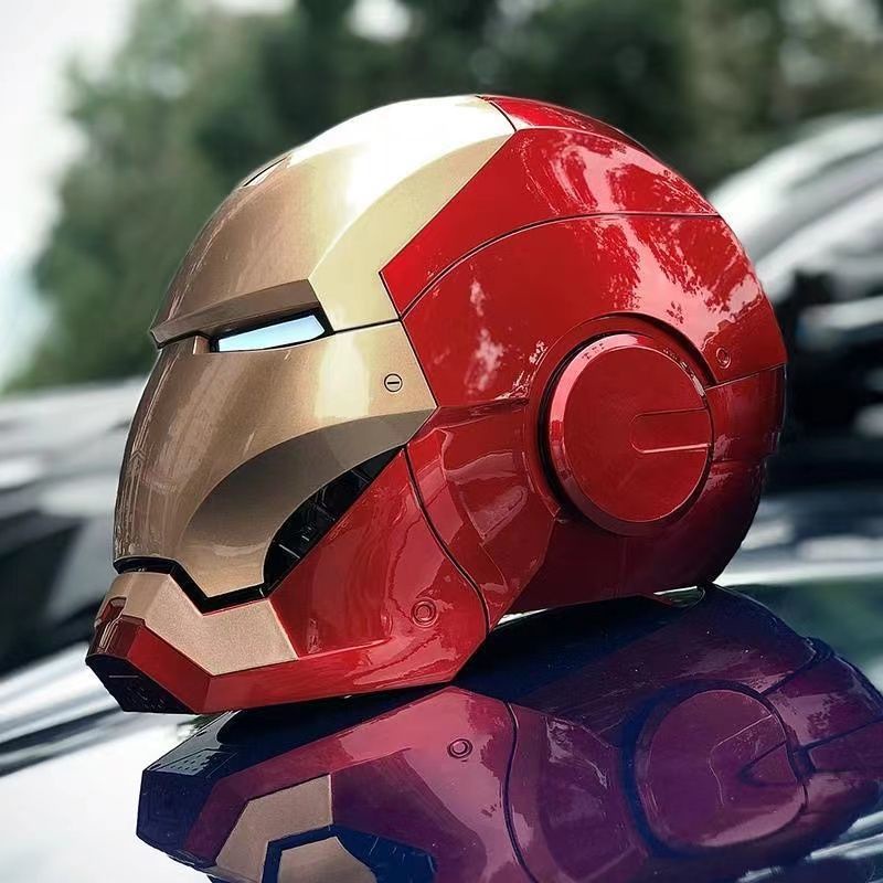 Glowing Iron Man Helmet 1:1 Mask Model Cosplay Iron Man Helmet mk5 ...