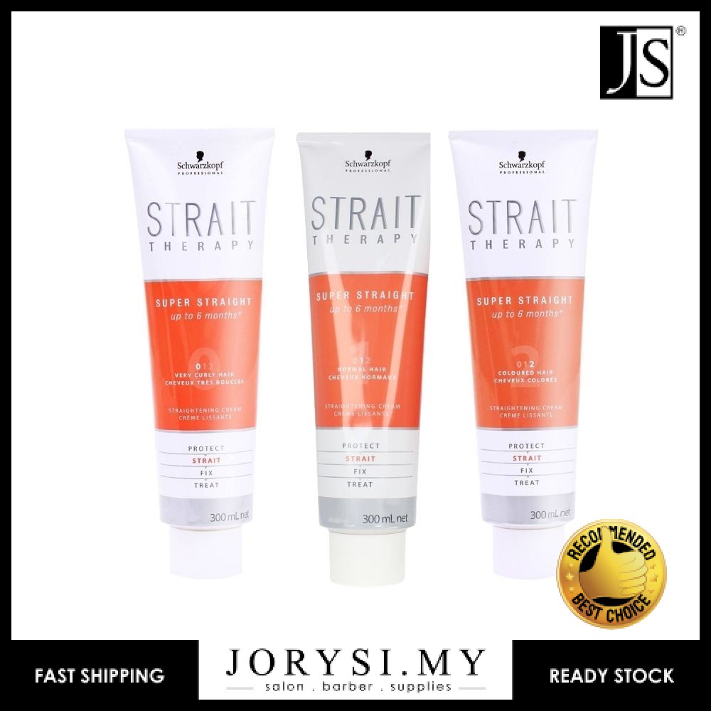 SCHWARZKOPF STRAIT THERAPY Straightening Cream - 300ML (JS) | Shopee ...