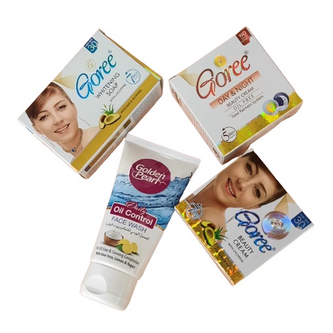 Set Gore/Golden pearl (4in1set) Cream+day& night+Soap+face wash( STOCK ...