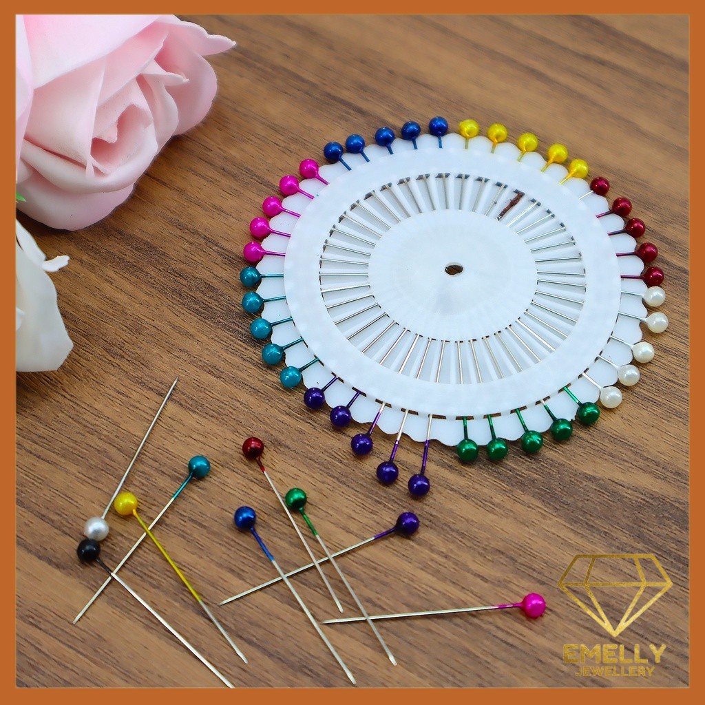 EMELLY JEWELLERY PIN049 P3 1 Set 40 Pcs Pin Jarum Peniti Tudung Kepala ...