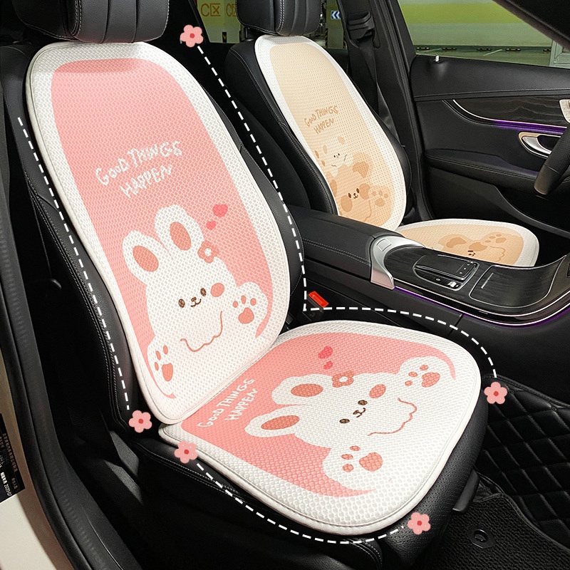 Universal Car Seat Cushion Pad Cute Cartoon Front Rear Seat Mat Ice ...