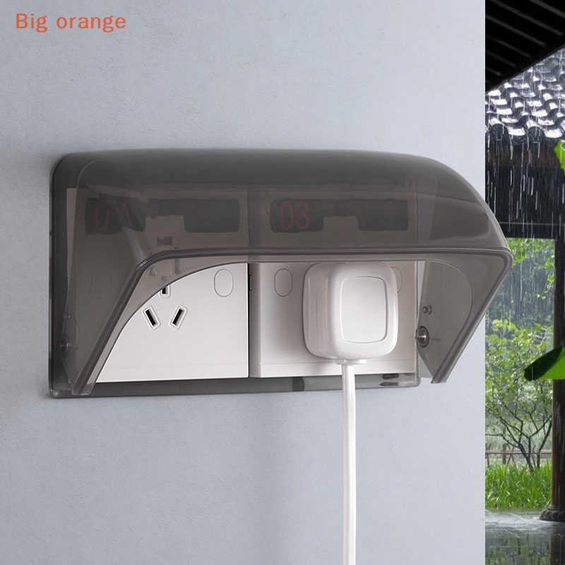[Big orange] 86 Type Wall Socket Waterproof Box Self-Adhesive Electric ...