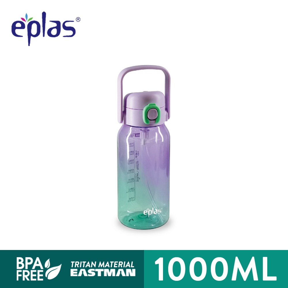Eplas 1000ML BPA FREE One Touch Tumbler Botol Air Budak Water Bottle with Straw & Handle ...