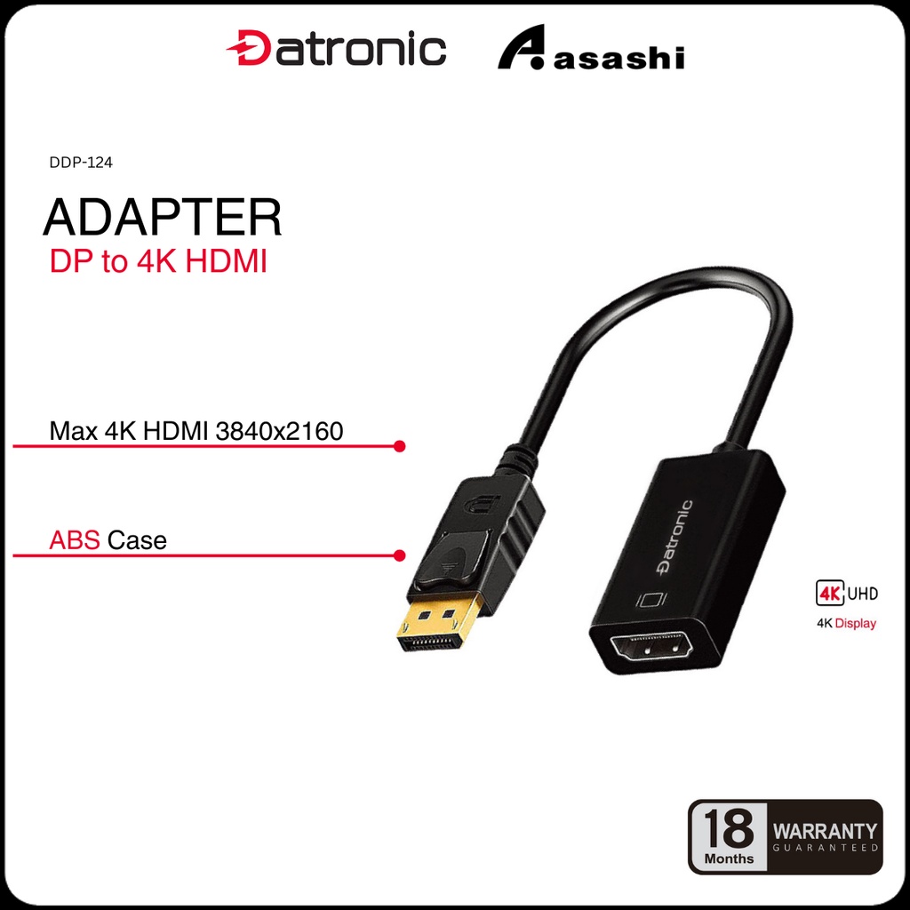 Datronic Display Port To 4K HDMI Converter Adapter DP To HDMI Converter ...