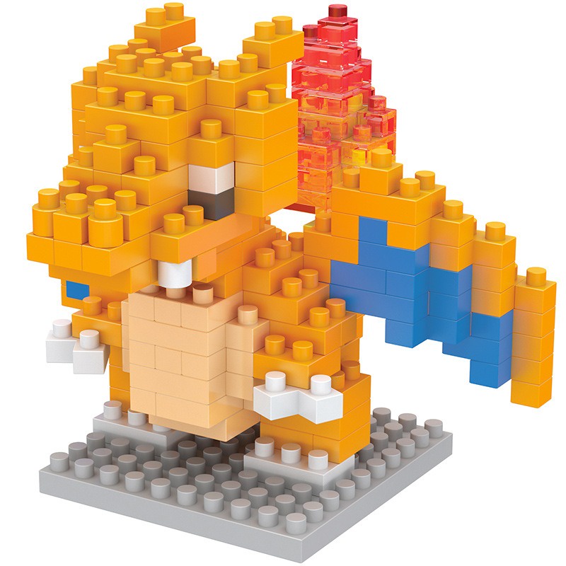Pokemon DIY Mini Building Block Pikachu Character Johnny Turtle Model ...