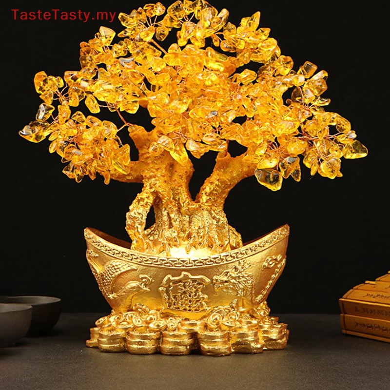 TasteTasty Lucky Money Tree Chinese Gold Ingot Crystal Fortune Tree ...