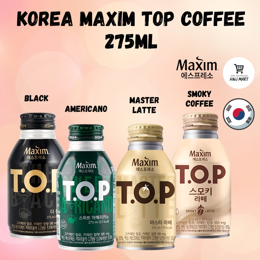 Korea Maxim TOP Coffee Master Latte / Sweet Americano / The Black ...