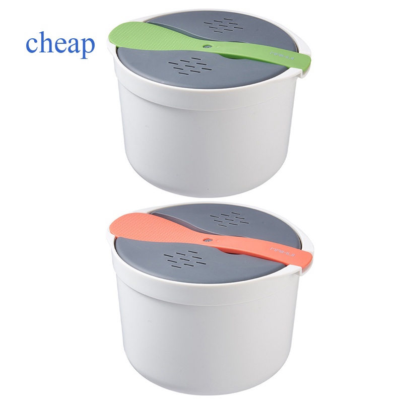 Microwave Rice Cooker Steamer Pot kitchen 2L Family Meal Food Grade PP ...