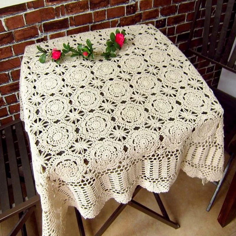 Handmade Corchet Tablecloth Lace Table Mat Table Cover Crochet ...