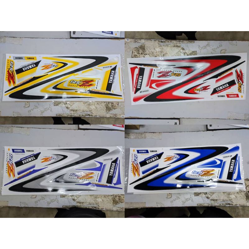 Stiker sticker body stripe cover set (3) yamaha y125 y125z y125 z ...
