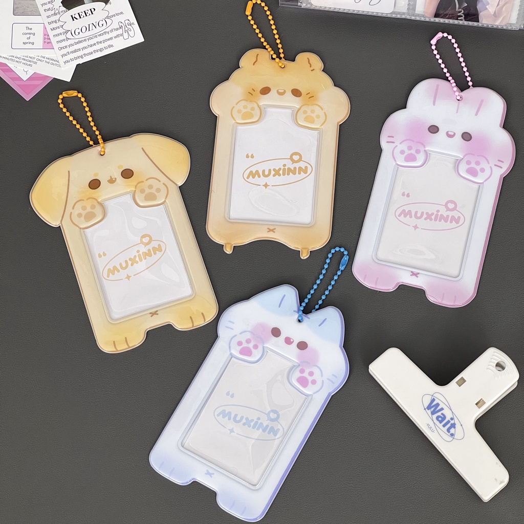 Cartoon Animal PVC Card Holder 3 inch Idol Small Card Storage Sleeve ...