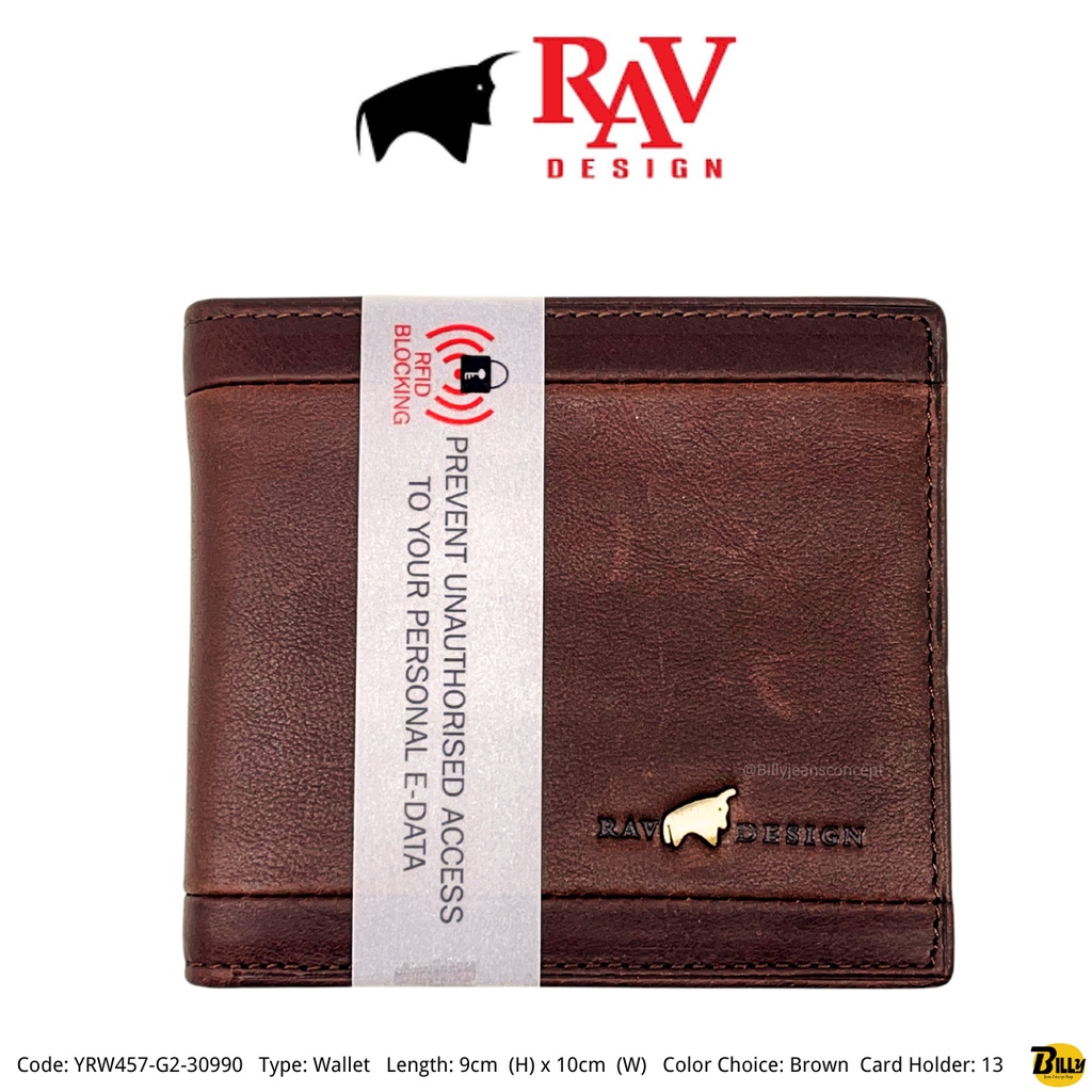 RAV DESIGN Brand Men’s Genuine Leather Short Wallet ( YRW457-G1-30990 ...