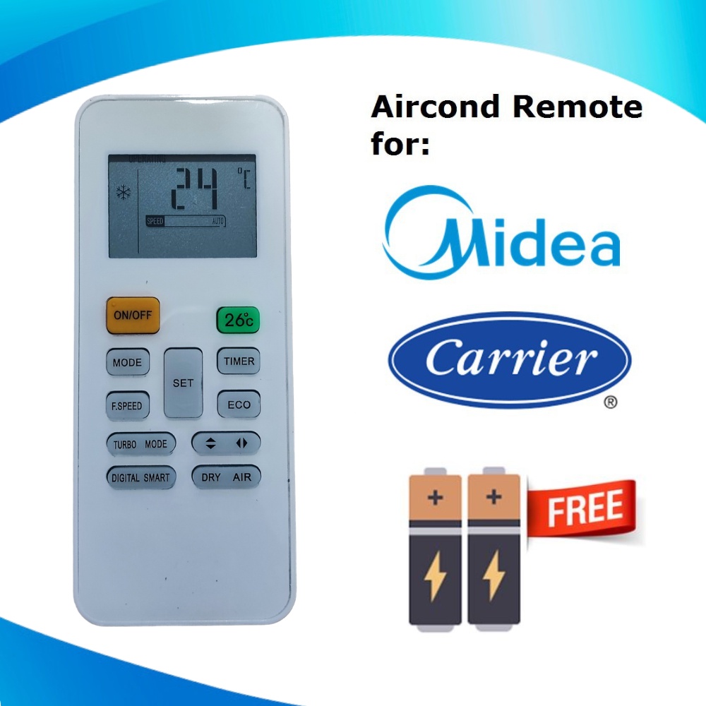 [FREE BATTERY] 𝗠𝗜𝗗𝗘𝗔 𝗨𝗡𝗜𝗩𝗘𝗥𝗦𝗔𝗟 AIR COND REMOTE CONTROL REPLACEMENT ...