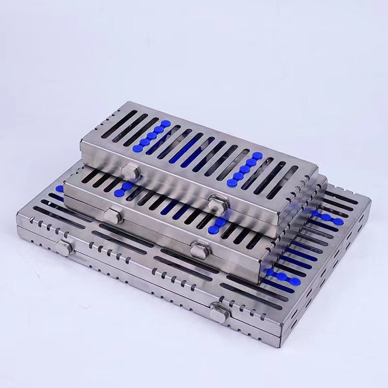 1pcs Dental Autoclavable Surgical Sterilization Box Rack Stainless Steel Dental Cassette File ...