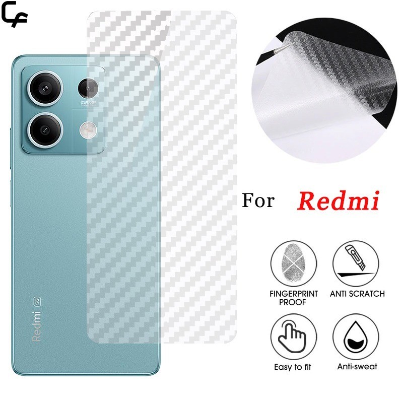 Carbon Fiber Sticker Back Film For Redmi Note 14 13 Pro+ Plus 4G 5G ...