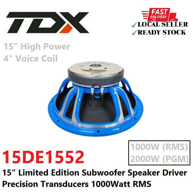TDX 15DE1552 15" Limited Edition Subwoofer Speaker Driver Precision ...