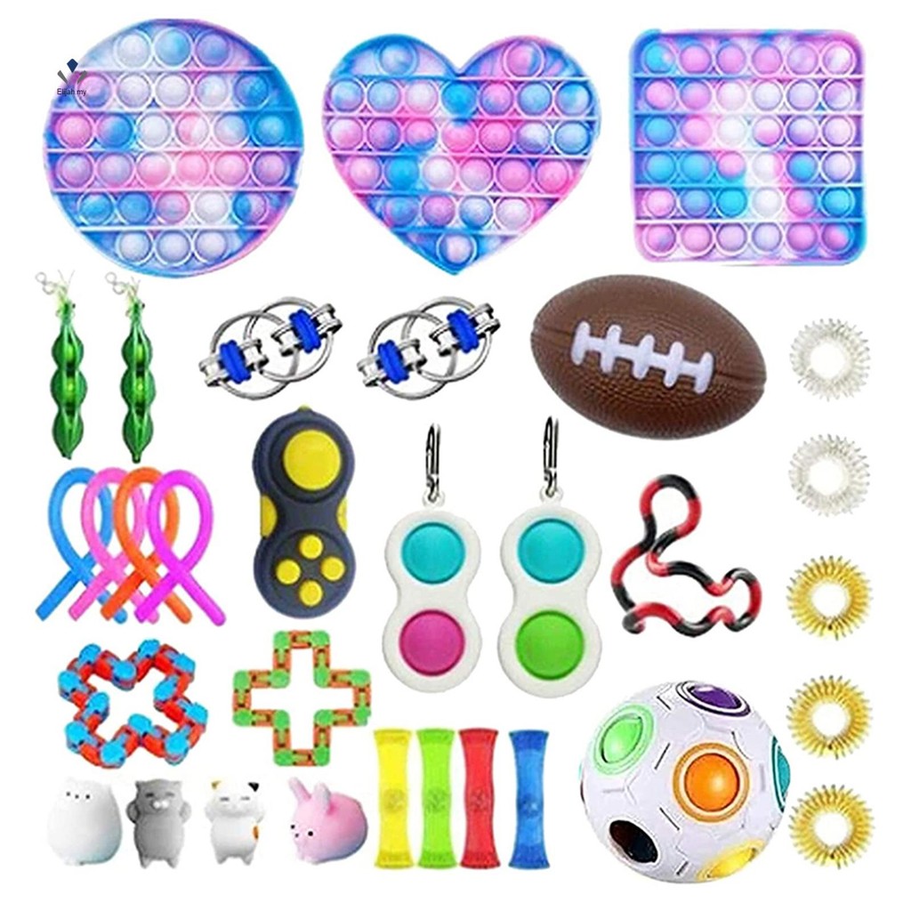 Fidget Toys Pack Stress Relief and Anti-Anxiety Tools Simple Dimple ...