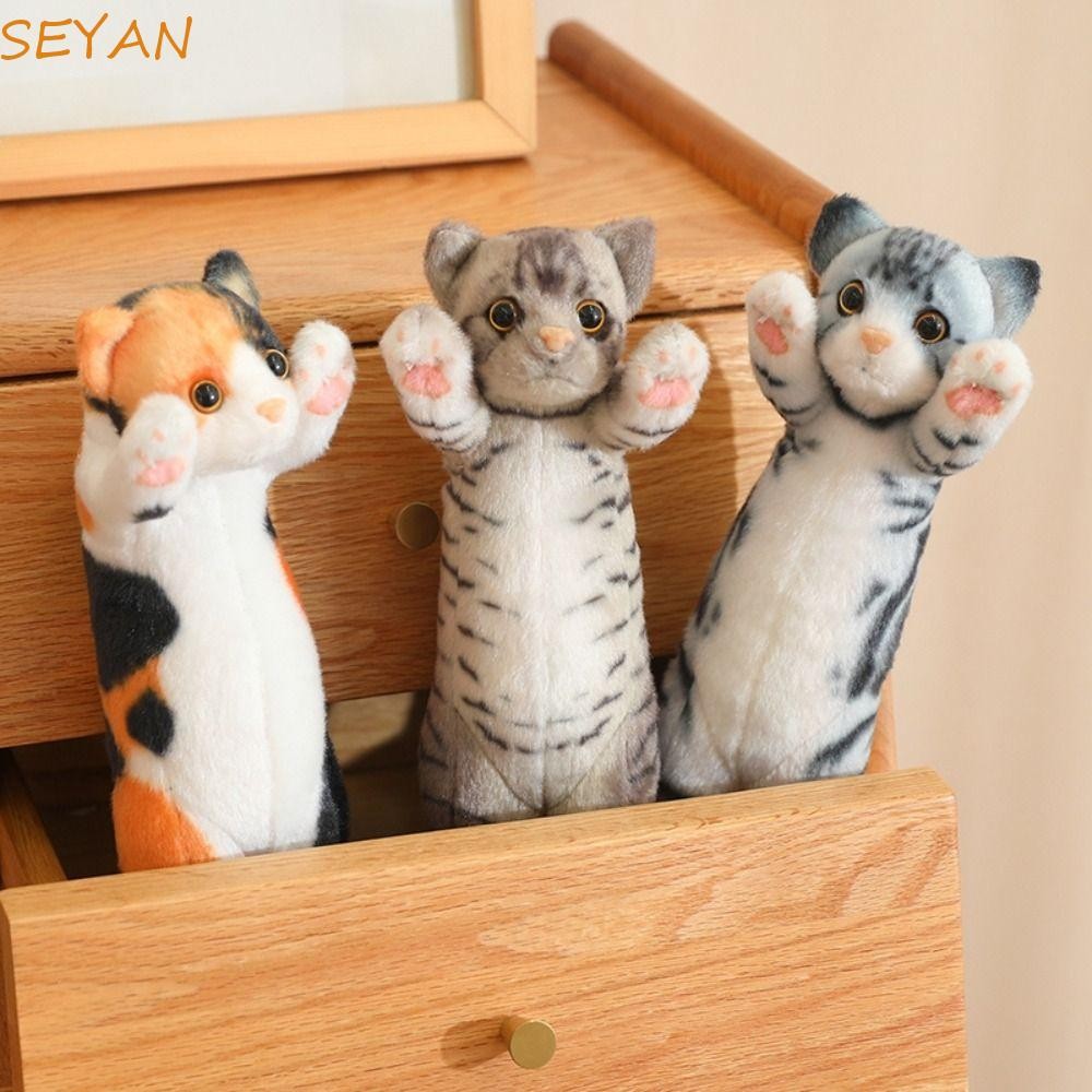 SEYAN Stuffed Cat Doll, Pillow Nap Stuffed Animal Cat Plush Toy, Kitty ...