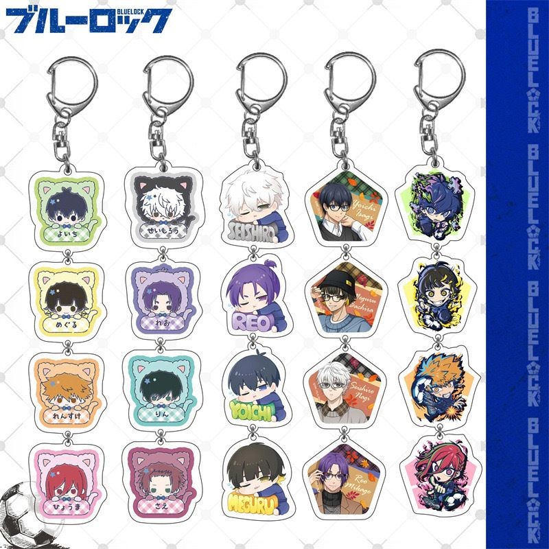 Blue Lock Keychain Anime Japanese Manga Yoichi Isagi Meguru Bachira ...