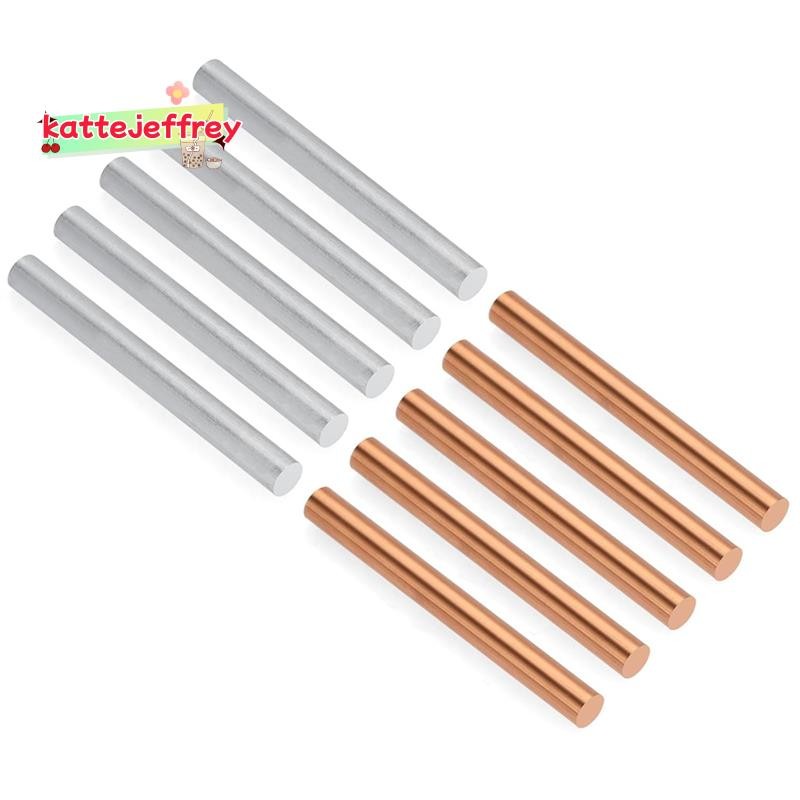 10PCS Pure Copper Zinc Rod,Metal Round Rod with 100 mm Length & 10 mm ...