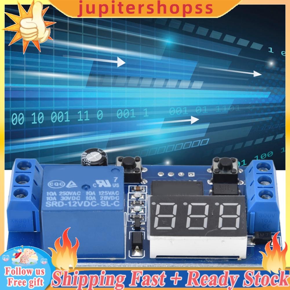 Jupitershopss 12V Time Control Switch Intermittent Timer Relay Module Infinite MCU Cycle Timing ...