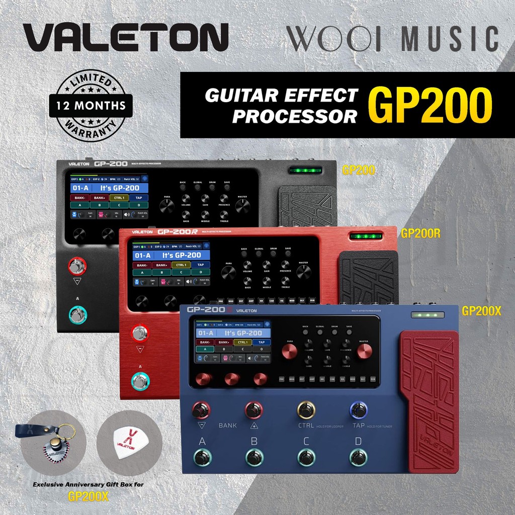 Valeton GP200X 10th Annivessary Guitar Multi Effects Pedal & Amp ...