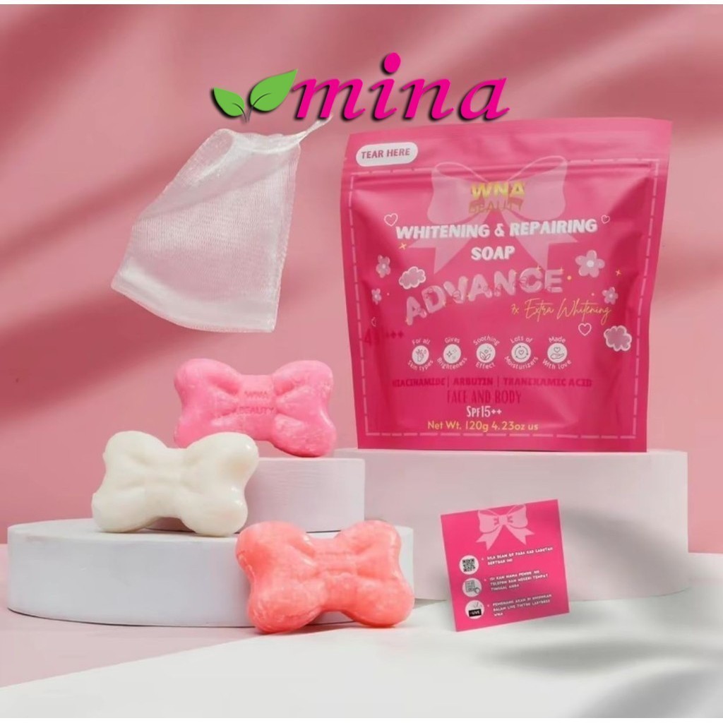(NEW) WNA Advance Soap 4in1 120gm (DARK PINK) 7x Extra Whitening SPF 15 ...