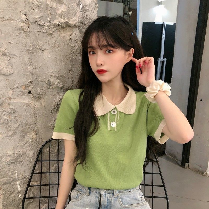 Candy-Colored Top Women's Summer New Japanese Style Super Popular INS ...