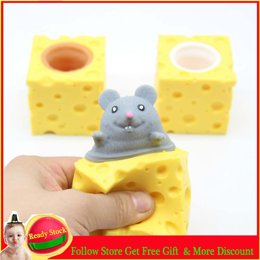 Punkstyle Mouse And Cheese Block Squeeze -stress Toy Sloth Hide and ...