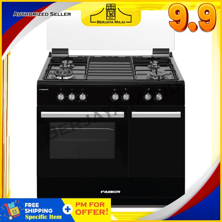 Faber 4 Burner 60L Free Standing Gas Cooker With Electric Oven FISSO ...