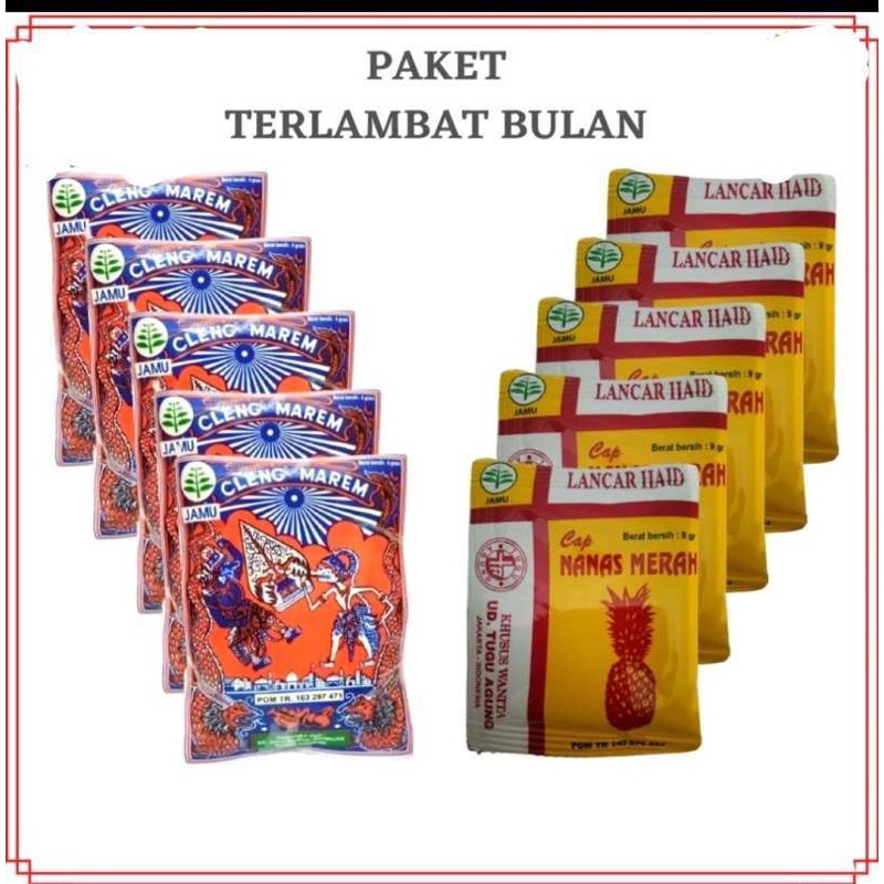 JAMU PELANCAR HAID ( DATANG BULAN ) 10 SACHET JAMU NENAS & CAP BECAK ...