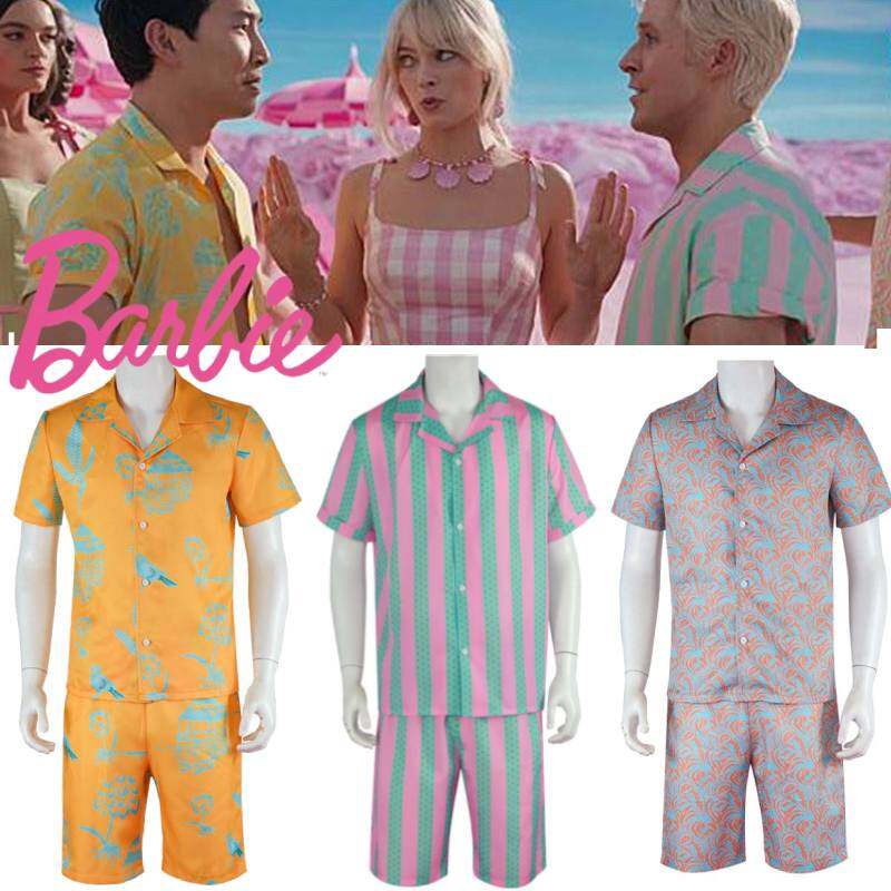 Kid's Movie Barbie Cosplay Ken Costume Party Swimming Pool Stripe Shirt ...