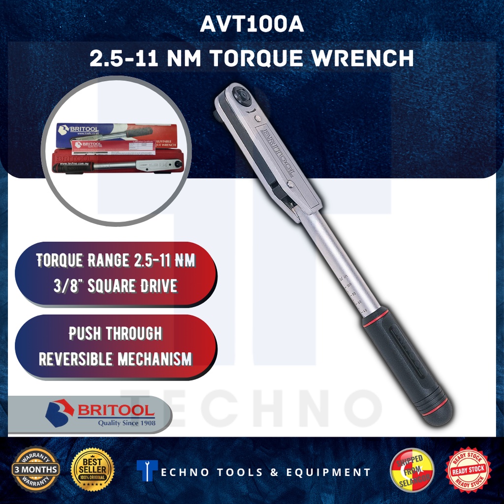 BRITOOL AVT100A TORQUE WRENCH 2.5-11NM | Shopee Malaysia