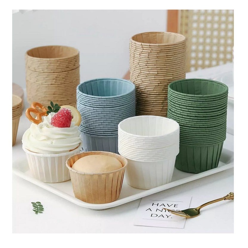 10pc Set (L) Plain Muffin Solo Cup Cawan Cupcake (Kertas Pulpa Kayu ...