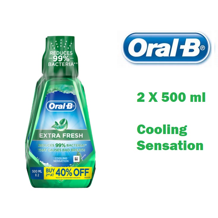 Oral-B Mouth Rinse Extra Fresh (2 x 500ml) | Shopee Malaysia