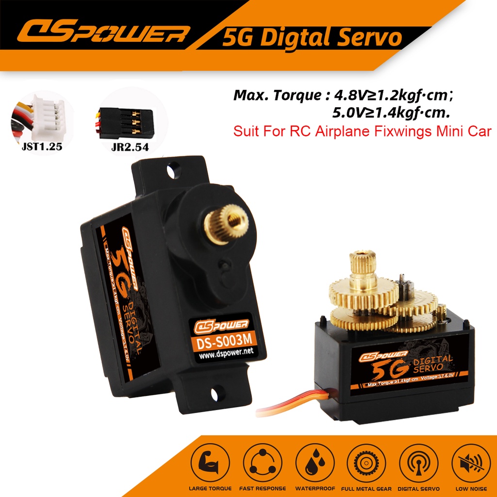 DSpower 5g Micro Digital Servo plastic/Metal Gear Mini Servos for RC ...