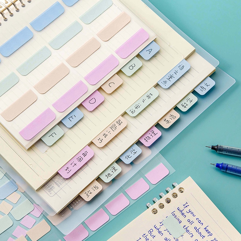 4 Sheets Colorful Translucent Index Sticky Notes School Office Loose ...