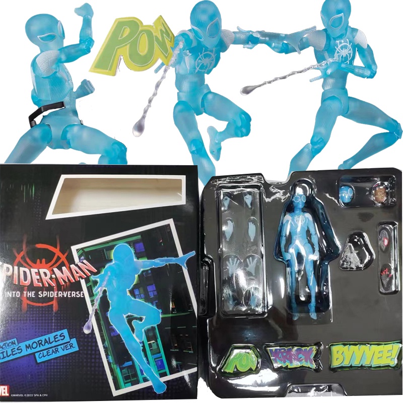 SHF SpiderMan Miles Morales Clear Ver. S.H.Figuarts Gwen Stacy Peter B ...