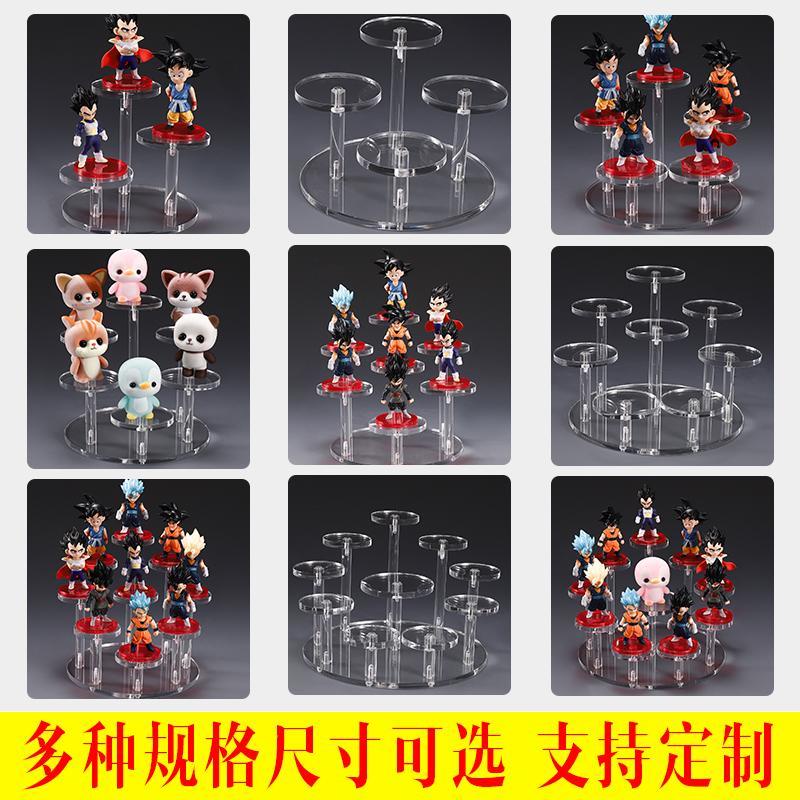 【Ready Stock】Acrylic Display Rack Round Ladder Storage Rack Anime Doll ...