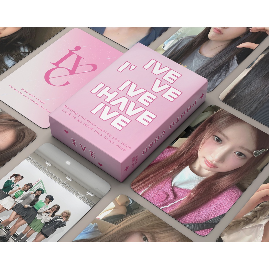 50-55pcs IVE Hologram Laser Lomo Cards THE 1ST EP MINE Either Way Album MINIVE POP UP Photocards ...