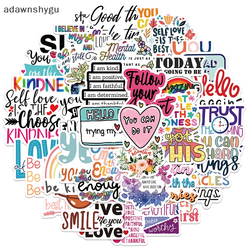 adawnshygu 52Pcs Inspirational Stickers Motivational Phrases Life ...