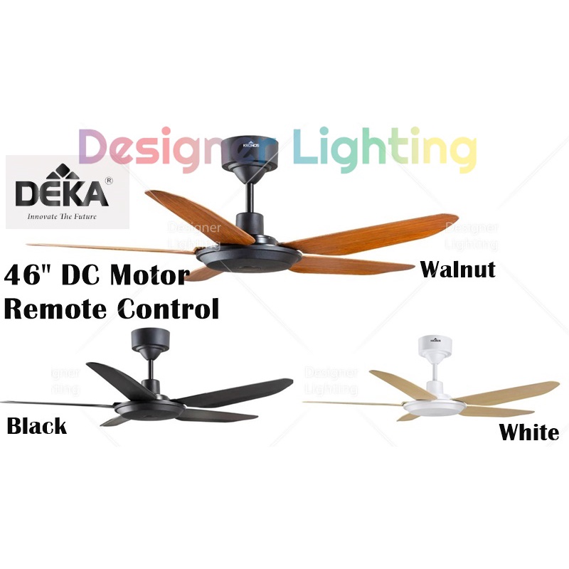 [46inch Deka Kronos] Ceiling Fan DC Motor Ceiling Fan with Remote Black ...