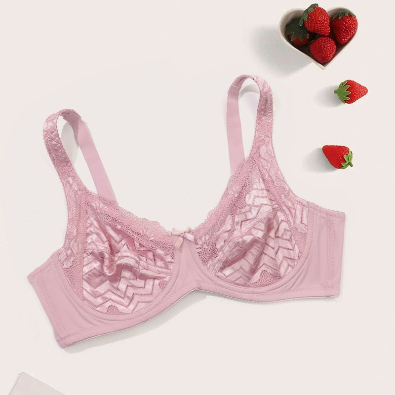 Parifairy Plus Size Bra For Women Big Size Bra With Wire Wave Lace